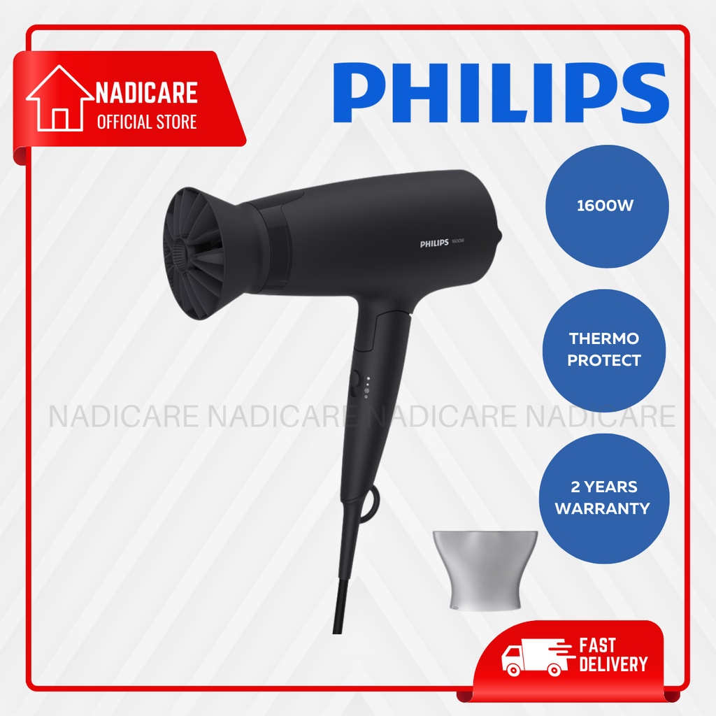 Philips BHD308 1600W Series 3000 Foldable Hair Dryer | Shopee Malaysia