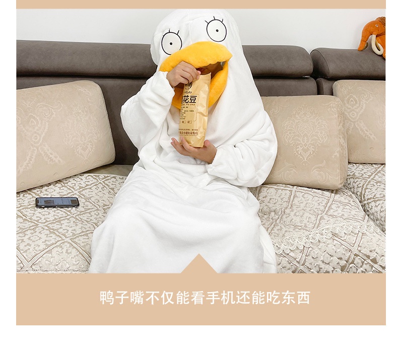 Anime Gintama Elizabeth Duck Nightgown Bathrobe Flannel Blanket Unisex ...