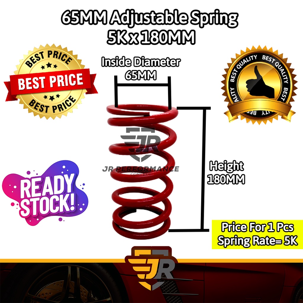 Spring Adjustable Spring Coil 6k 8k 10k 12k 65mm Adjustable Coilover ...