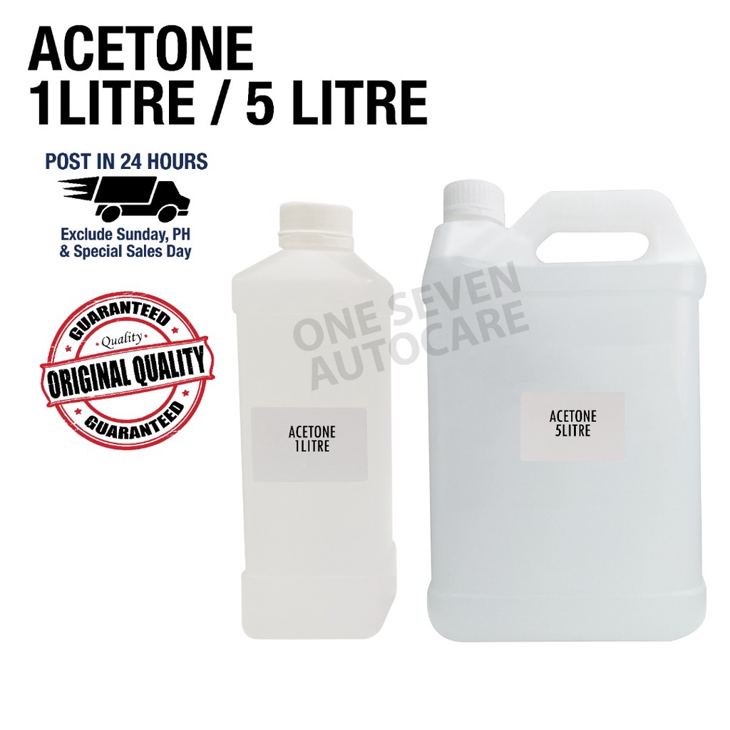 Acetone (Propanone) 丙酮 Nail Polish Remover, Super Glue Remover 1 LITRE ...