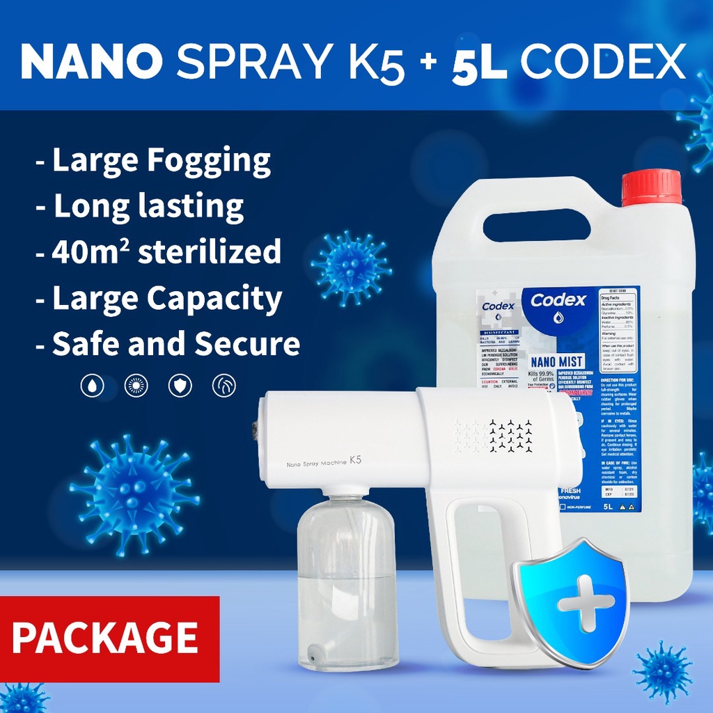 Nano Atomizer spray Disinfection spray Gun Sanitizer spray machine ...
