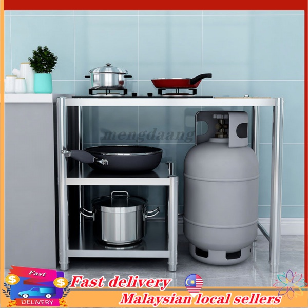 Gas stove gas stove stainless steel kitchen shelf kitchen storage rack ...