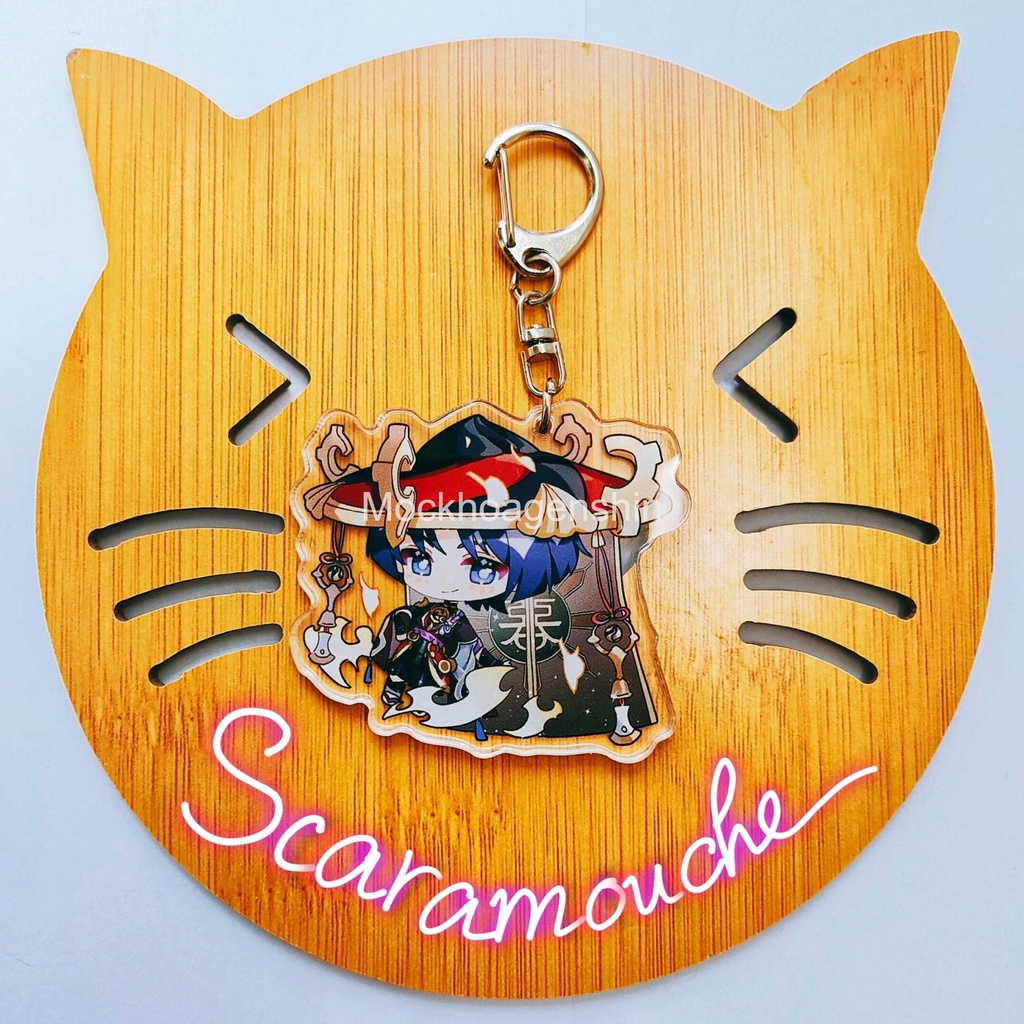 Scaramouche Genshin Impact M3 game character keychain (printed in the ...