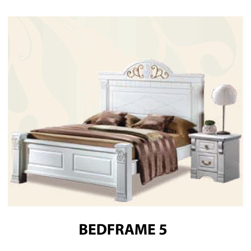 WOODEN BEDFRAME/ BEDROOM SET FURNITURE / WOOD BED/ QUEEN SIZE BED ...