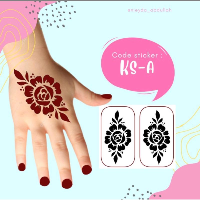 Sticker Inai Tangan Budak Corak Cute Design Terkini Stiker Henna ...