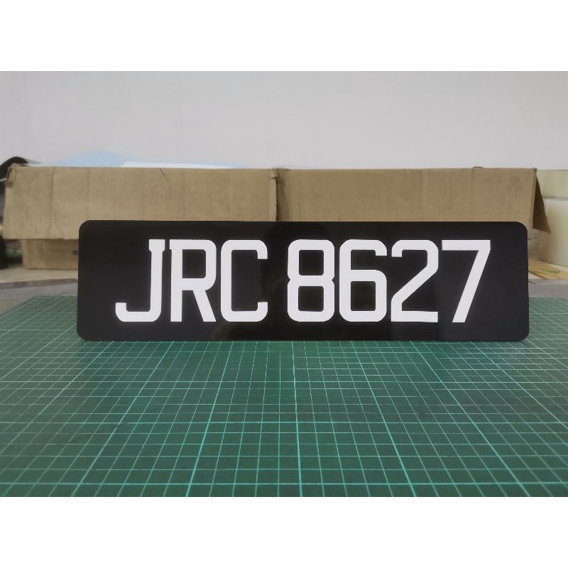 NUMBER PLATE KERETA TIMBUL PUTIH (SPEC JPJ) PUTIH TAHAN KUNING | Shopee ...