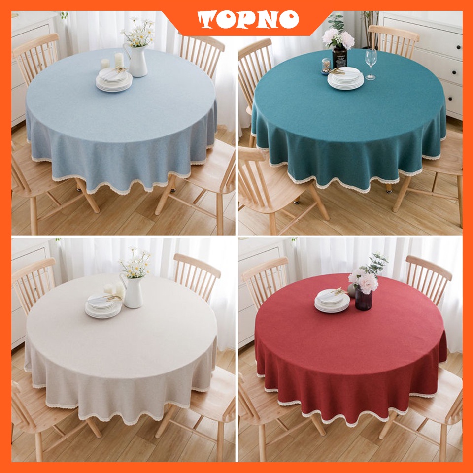 Warna Murni Alas Meja Bulat Makan 6-10 Kerusi Tapak Meja Bulat 6-10 ...
