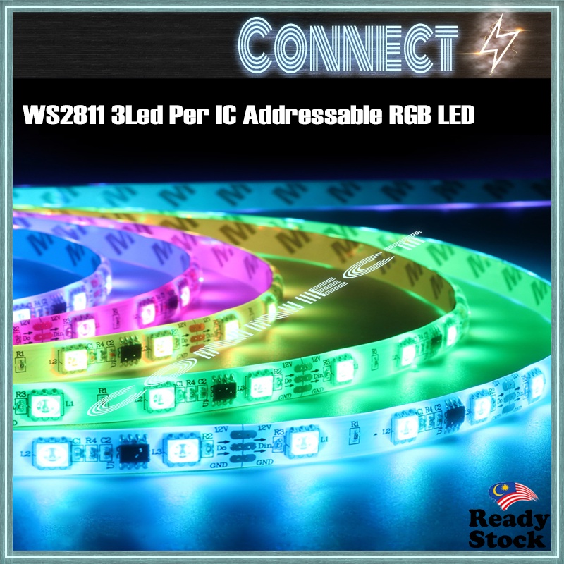 ARGB WS2811 Led Light Strip 12v 60 Leds Per Meter Rgb Led Strip Smart ... ARGB WS2811 Led Light Strip 12v 60 Leds Per Meter Rgb Led Strip Smart ...