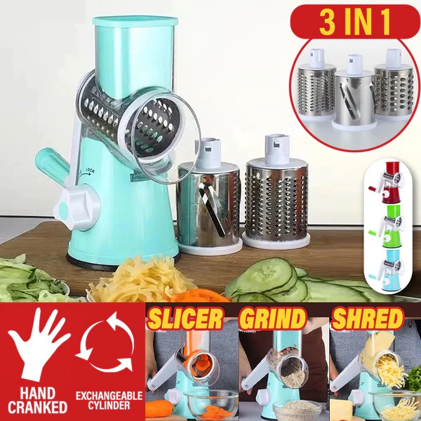 Arjoie [ 3 In 1 ] Kitchen Multifunction Hand Manual Vegetable Cutter ...