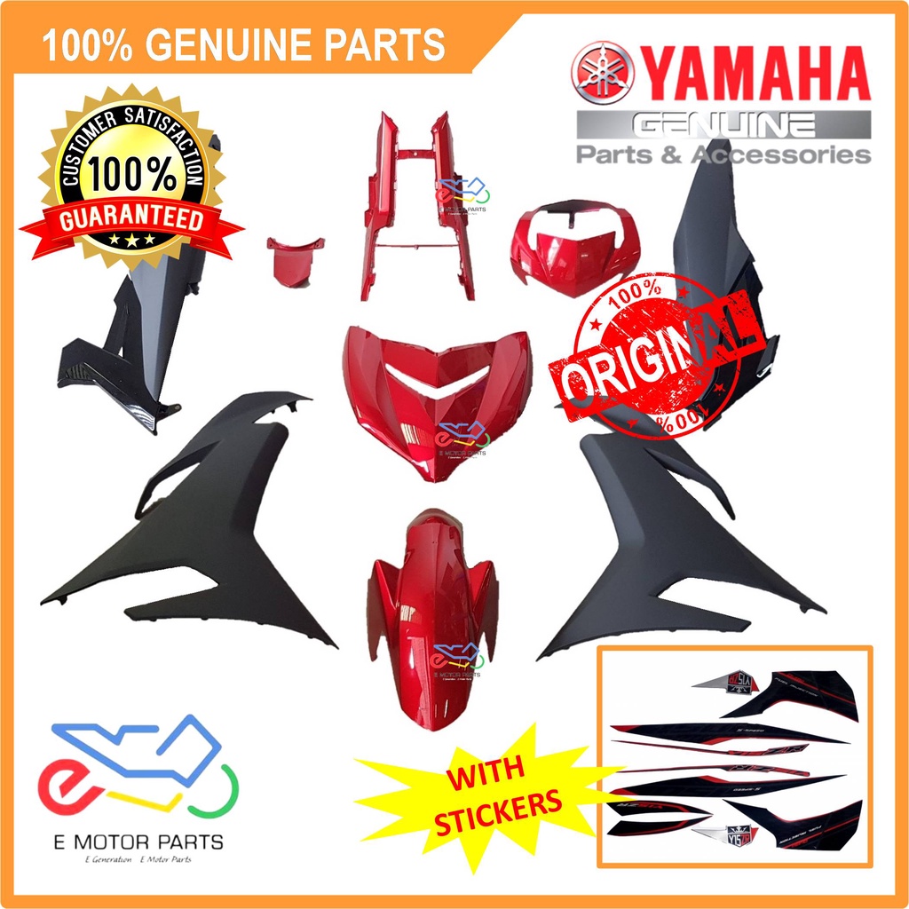 Y15 V1 RED METALLIC FULL SET BODY SET COVER SET + STICKER GRAPHIC B174 ...