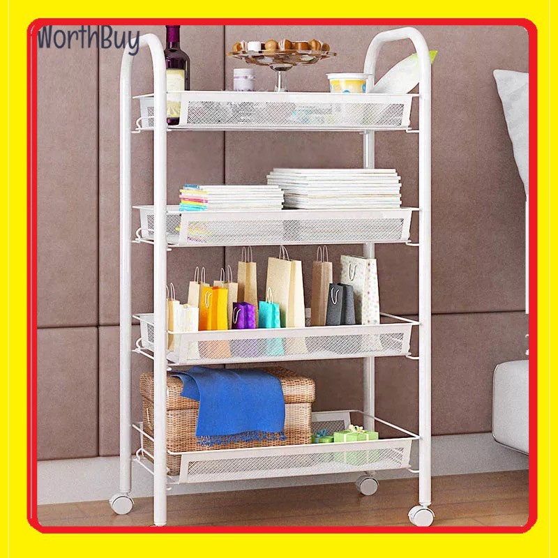 🔥HOT PROMO🔥 TROLI RAK Multipurpose STORAGE Rack Trolley Rack with Wheel ...