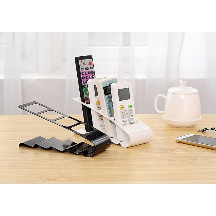 Wrought iron four grid remote control storage rack home desktop TV air ...