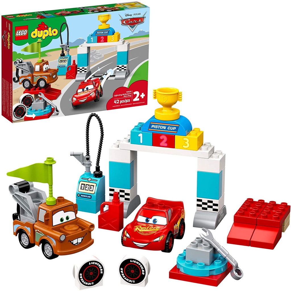 LEGO DUPLO Disney and Pixar Cars Lightning McQueen's Race Day 10924 ...
