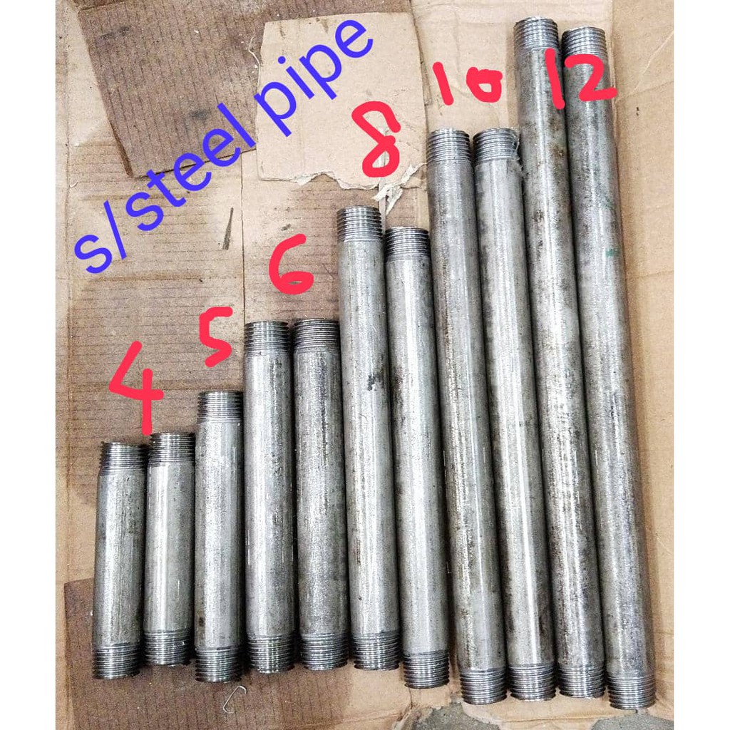 Stainless Steel Pipe Extension 1/2” Threaded Pipe End Connectors ...