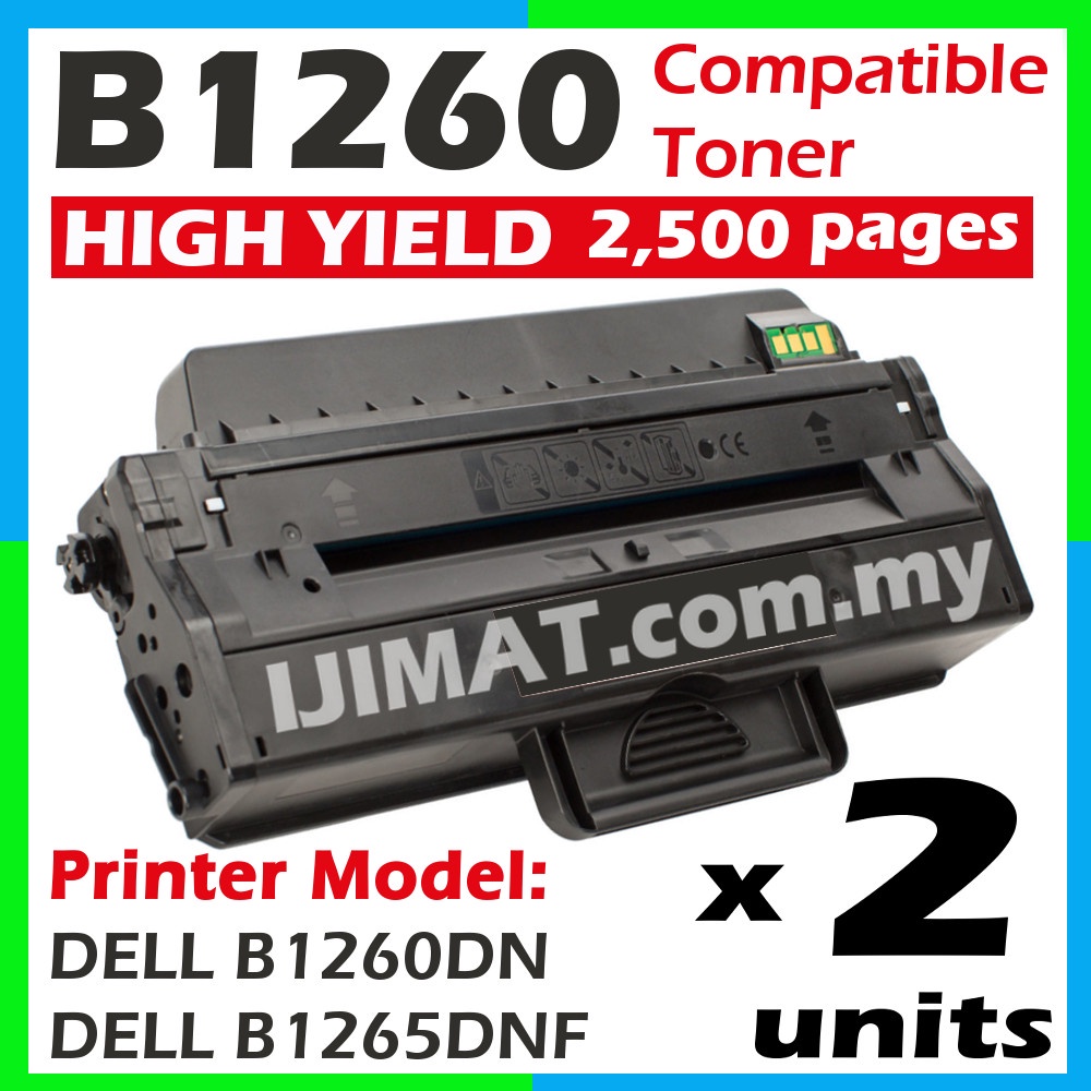 2x Compatible Dell B1260 B1260dn B1265dnf B1265 B126x 1260 1265 1265dnf ...