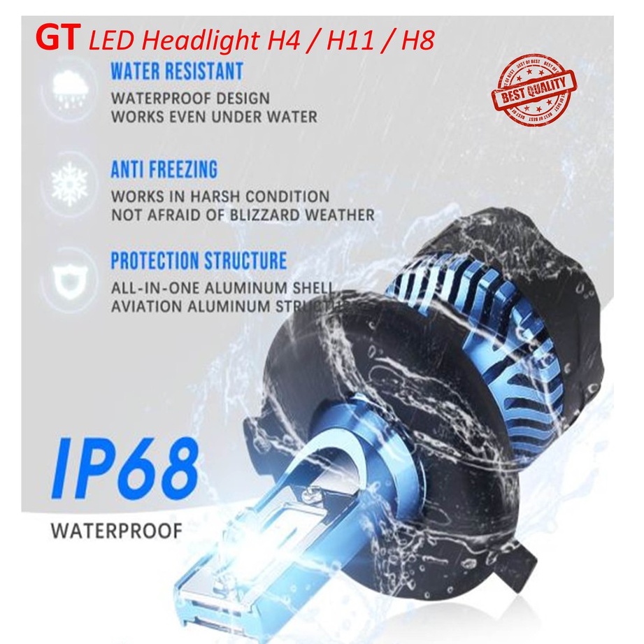 Gt LED Headlight H1 / H3 / H4 / H7 /H8 / H11 LED Headlamp | Shopee Malaysia