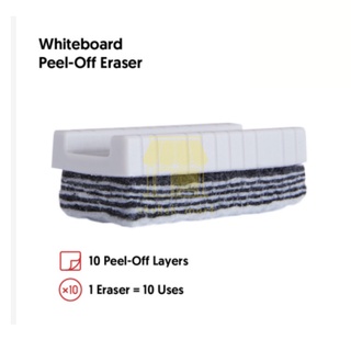 Whiteboard Duster Whiteboard Peel-Off Eraser (10 layers) | Shopee Malaysia