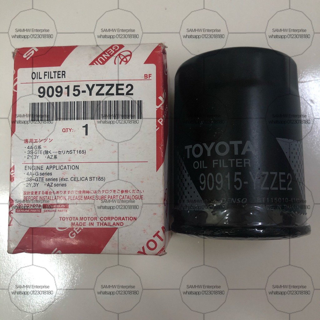 TOYOTA OIL FILTER (90915-YZZE2) ALPHARD / CAMRY / VELLFIRE / ESTIMA ...