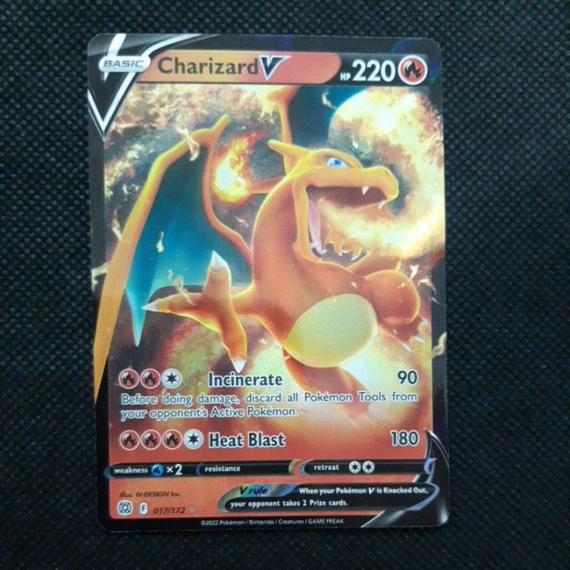 Pokemon Card TCG : Brilliant Stars : Charizard V 017/172 100% Original ...