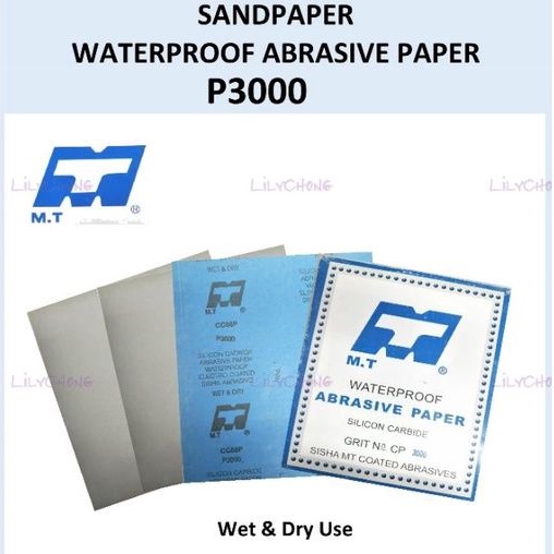 Ready Stock MT Sandpaper Waterproof Abrasive Paper Silicon Carbide ...