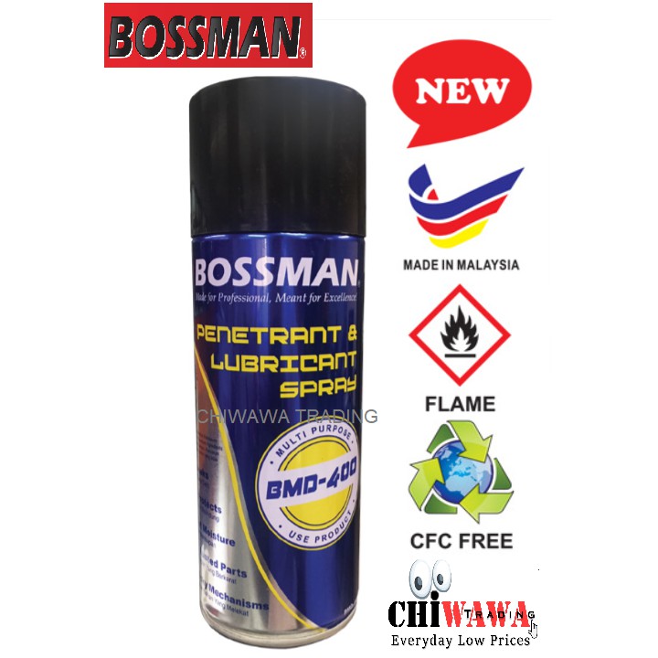 BOSSMAN 400ml Multi Purpose Penetrant & Lubricant Aerosol Oil Spray ...
