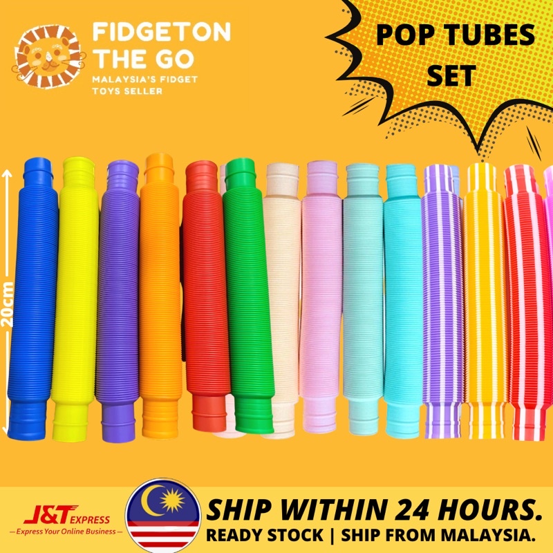 [J&T Express] Pop Tubes Set 6pcs | Pop Tubes Fidget | Pop Tube Set ...