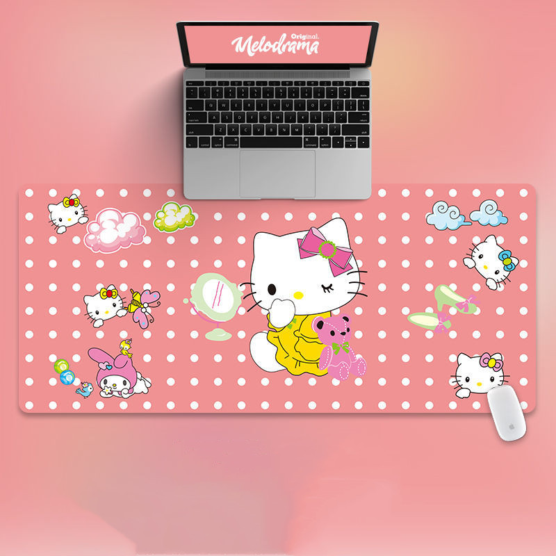 Hello Kitty Mouse Pad Cute Large Pink Kawaii Anime Cartoons Gaming ...
