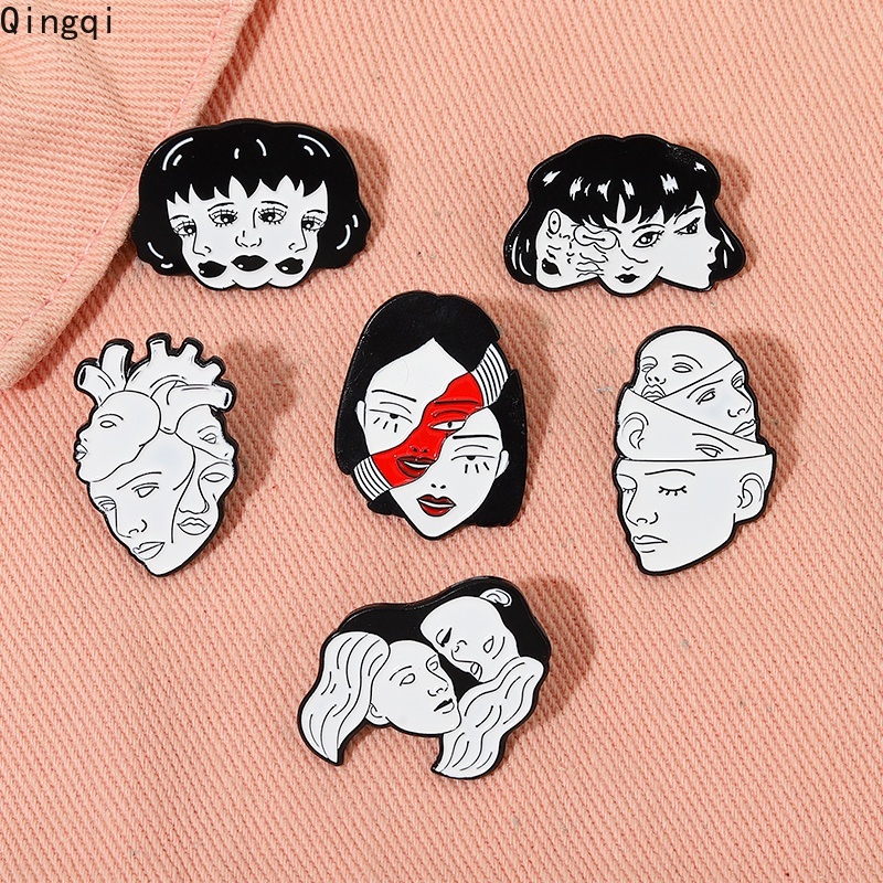 New Divisive Face Enamel Pins Brooches Horror Movie Tomie Brooch Badges ...