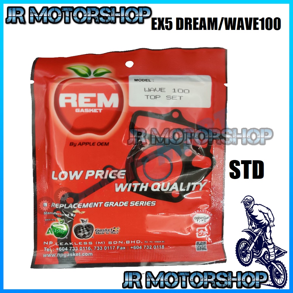 Top Set Gasket EX5 DREAM WAVE100 CLASS 1 REM APPLE Honda wave 100 ...