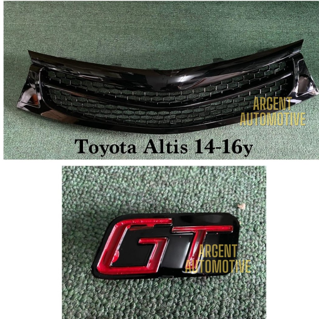 Toyota Altis 2014 2015 2016 GT Front Grill With Red GT logo Material ...