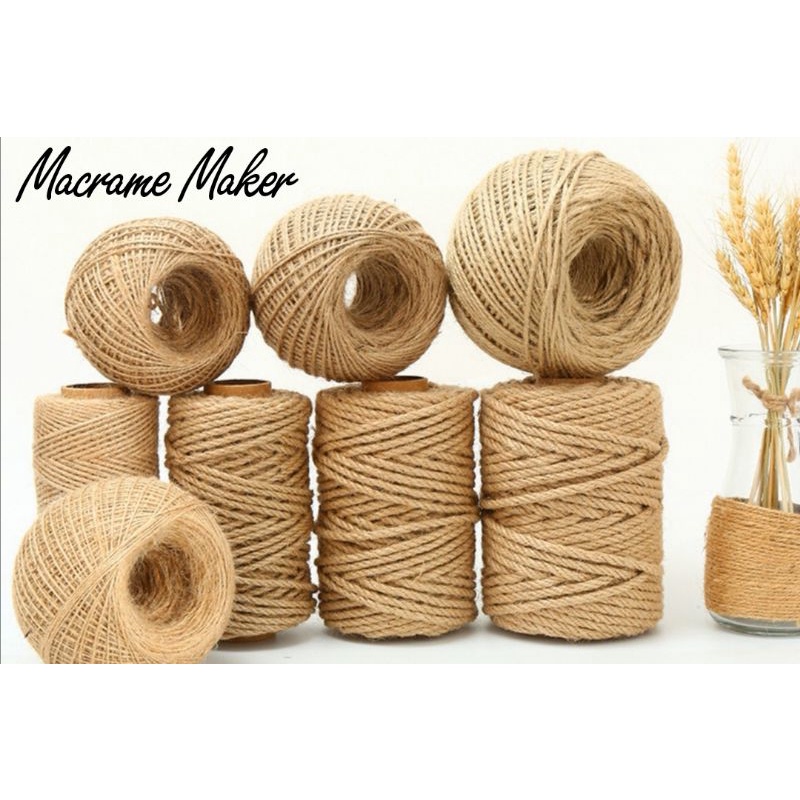 🇲🇾2mm 3mm 4mm 5mm Jute rope | Hemp rope |cat scratcher |Craft gift rope ...