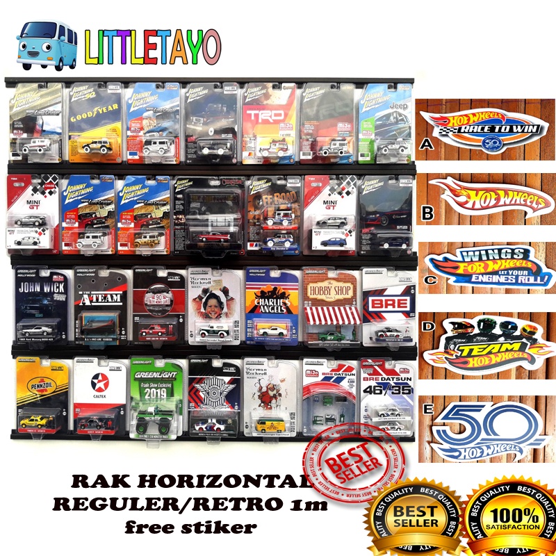 Display Rack BLISTER MINI GT GREENLIGHT JOHNNY LIGHTNING HORIZONTAL 1m ...