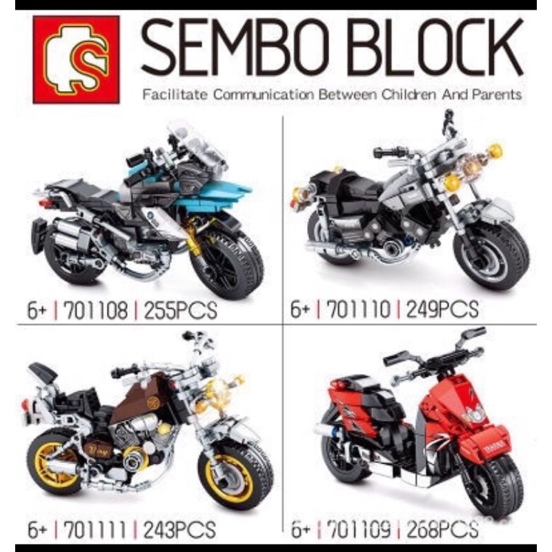 SEMBO Block Motorcycle Motorbike Series Toys Building Block (256 - 301 ...