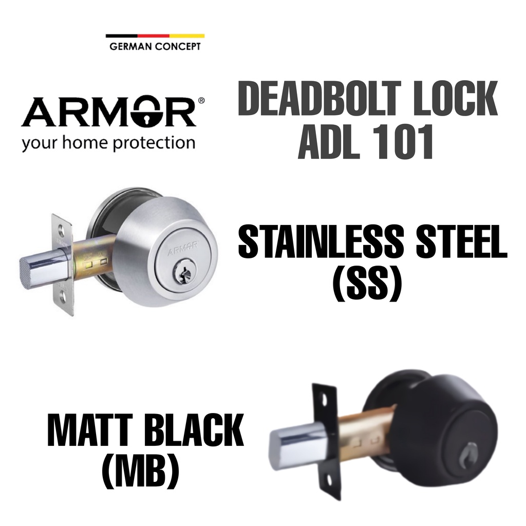 ARMOR ADL 101 Thumbturn with Key Deadbolt Lock | Shopee Malaysia
