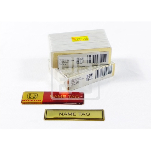 Metal (Aluminium Light Weight) Name Tag Plate Gold/Silver thickness 0 ...