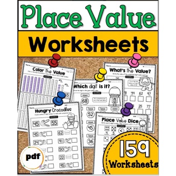 341- Place Value Mathematic Worksheet Preschool Kindergarten Learning ...