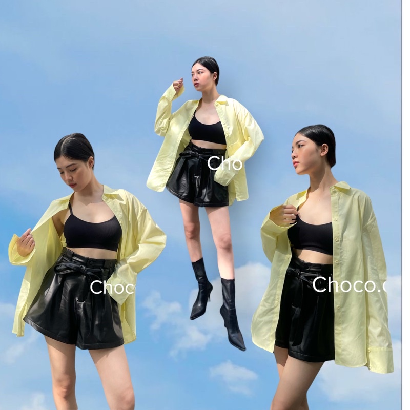 Pastel Yellow Long-Sleeved Women'S Long-Sleeved Somi Shirt - Somi Wide ...