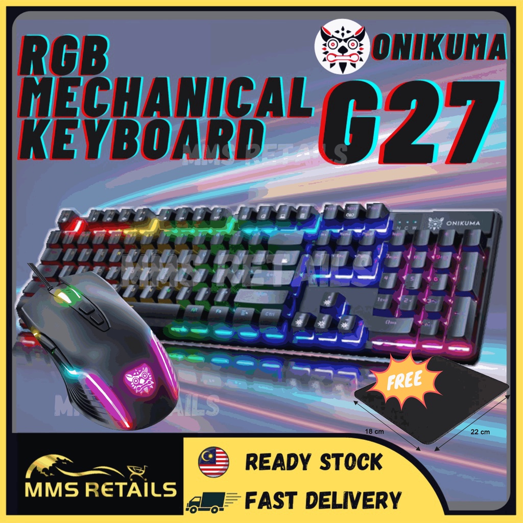 Onikuma G27 Mechanical Keyboard Gaming RGB keyboard Gamming Keyboard ...