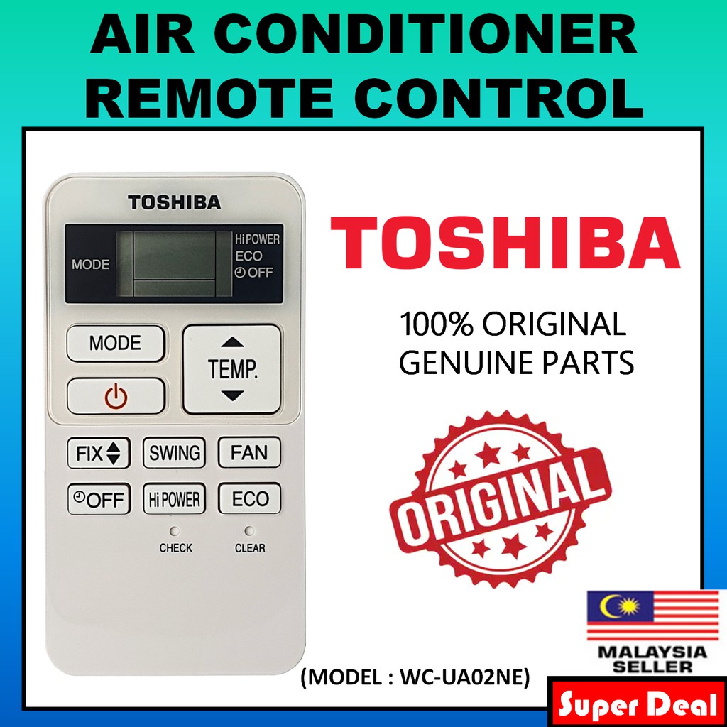 [100% ORIGINAL] TOSHIBA Air Cond Aircon Aircond Remote Control (WC ...