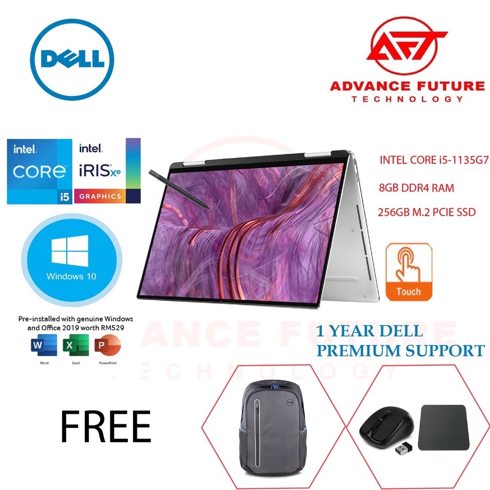 Dell XPS13 2-In-1 (9310) 3582SG-FHD 13.4'' FHD+ Touch Laptop Silver ...