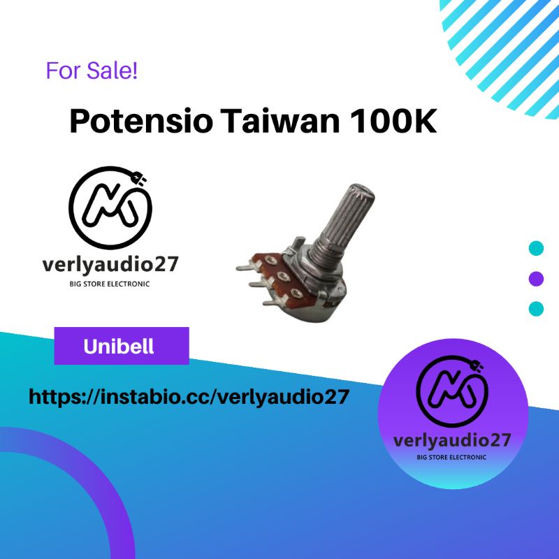 Potentio mono 100k Taiwan Potentiometer 100k Taiwan Potentiometer 3 pin ...