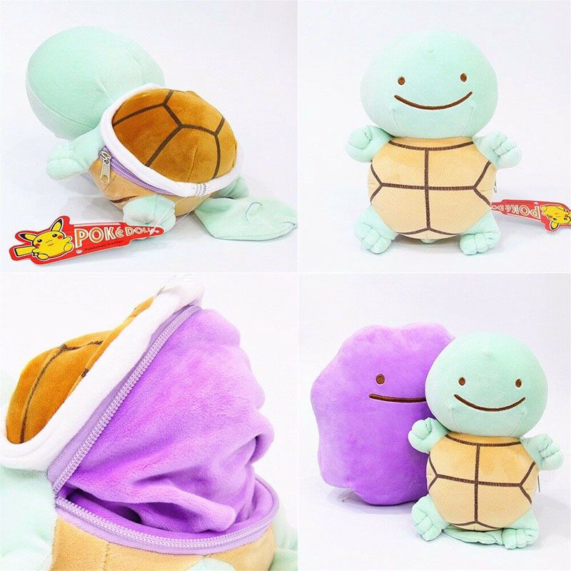 20cm Pokemon Bulbasaur Ditto Metamon Inside-Out Cushion Plush Figure ...