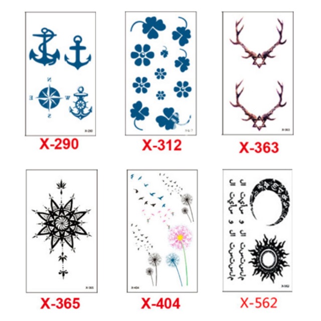 Tatoo STICKERS - MINI FAKE TATTOO SET (Selected samples) | Shopee Malaysia