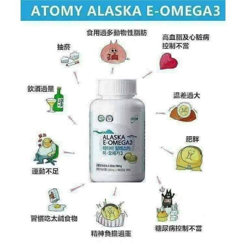 Ready Stock Atomy Alaska E-Omega3 550mgx180 | Shopee Malaysia