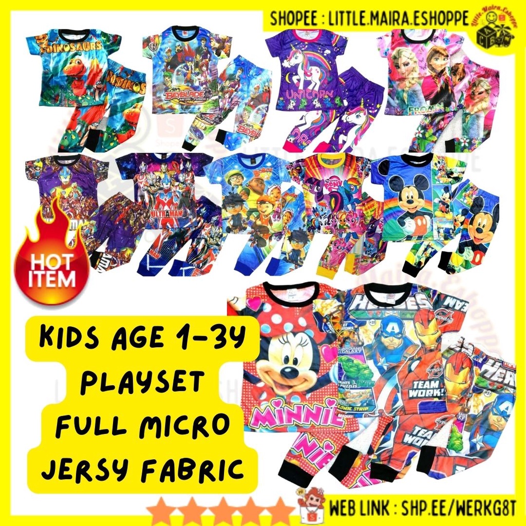 35+ Designs Kids 1-3y Full Jersy Micro Material Pyjamas Pant Set Didi ...