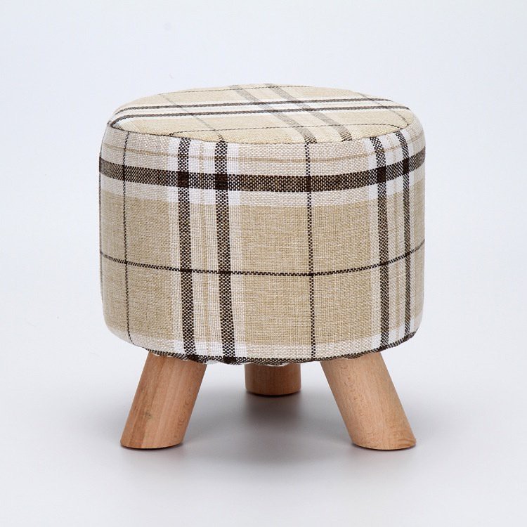 Ottoman Foot Stool Solid Wood Small Round Sofa Stool | Shopee Malaysia