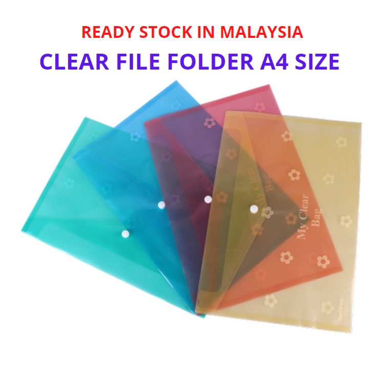 Promotion!!! Transparent Clear File Folder A4 Size | Shopee Malaysia