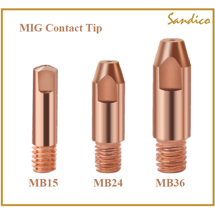 MIG MB15 MB24 MB36 Contact Tip 0.8mm / 1.0mm | Shopee Malaysia