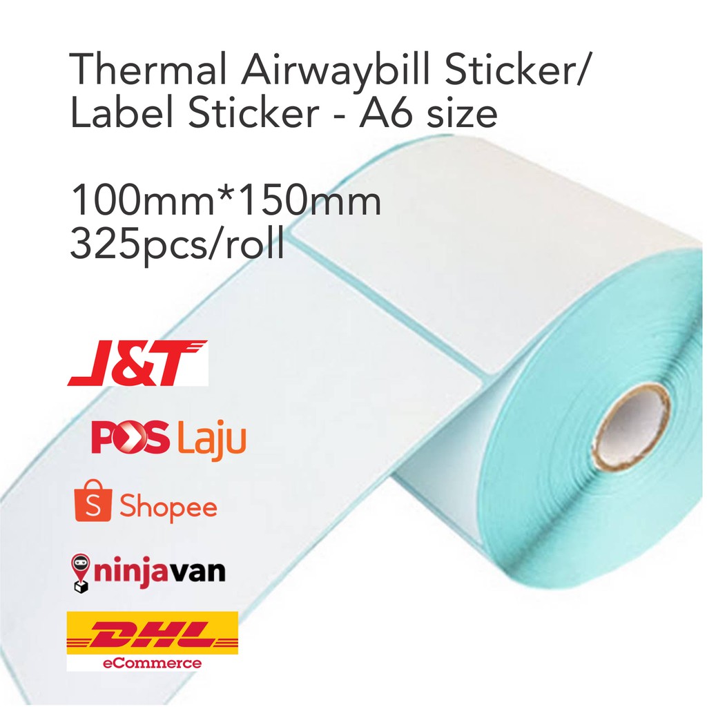 A6 size 325pcs -Thermal Label for Shopee Airway Bill Printing ...