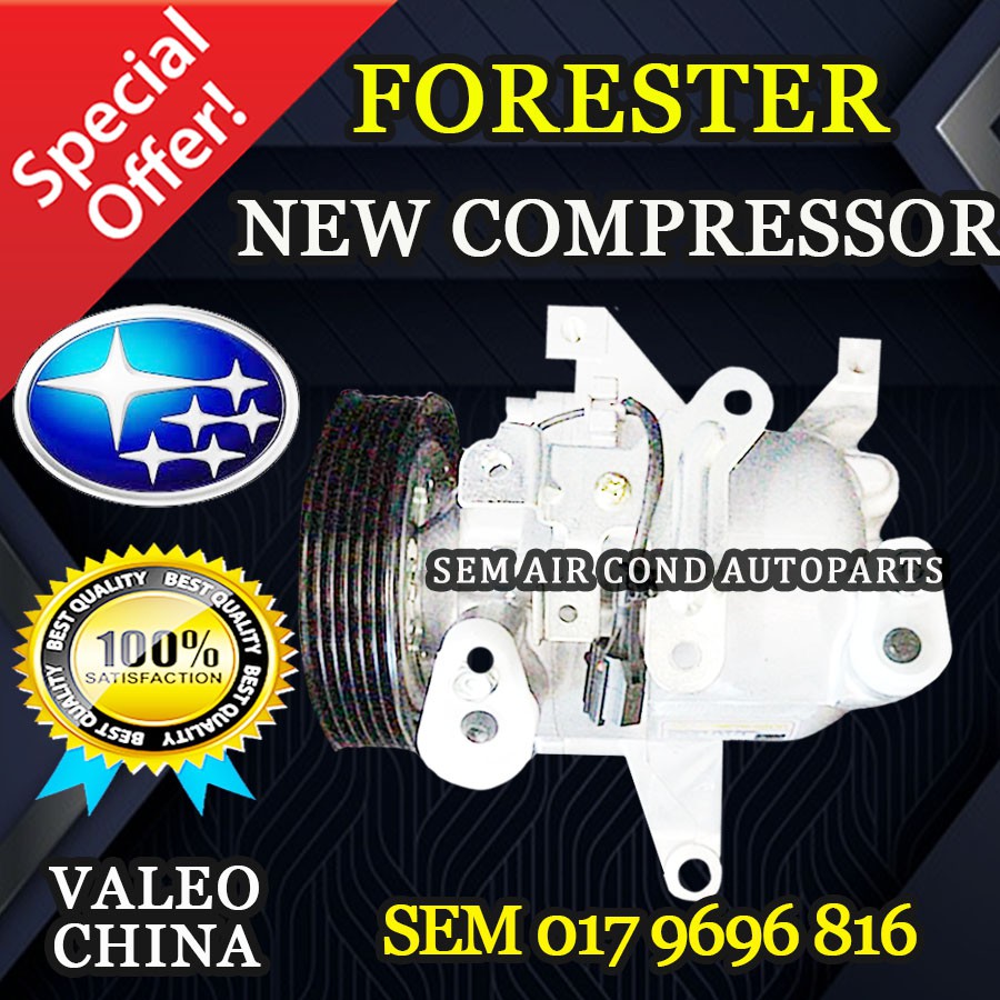 SUBARU FORESTER 6PK NEW CHINA COMPRESSOR/ KOMPRESOR (CAR AIRCOND SYSTEM ...